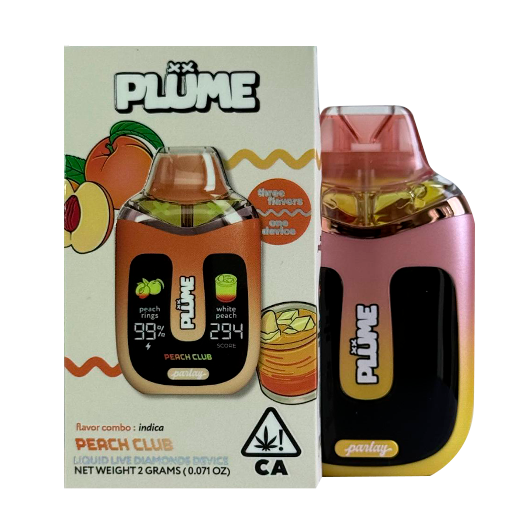 Plume Peach Club Vape – Peach Rings & White Peach | Buy Weed Online